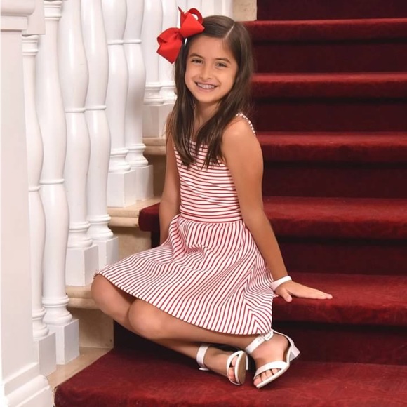 ruby & bloom | Dresses | Ruby Bloom Girls Red And White Striped Girls ...